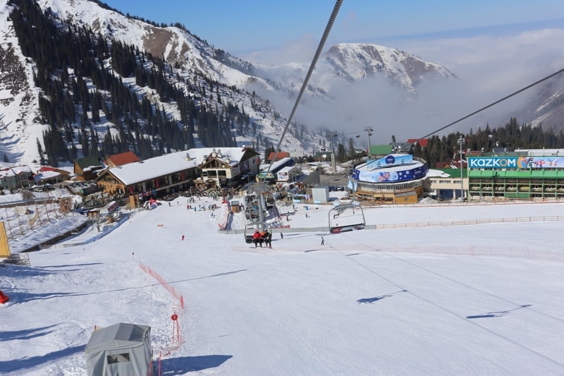 Shymbulak ski resort in the mountains Almaty
